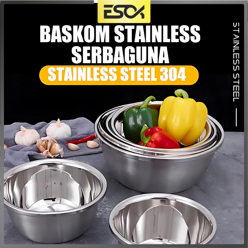 Jual ESOK Baskom Stainless Steel Food Grade Multifungsi Baskom ...