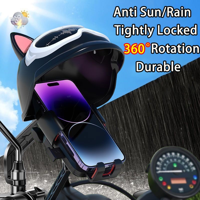 Jual Holder Hp Motor + Topi Helm Anti Air Kuat Kokoh Untuk Pemasangan Di Stang Spion/Phone ...