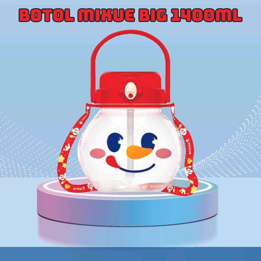 Jual BOTOL MIXUE BIG KING 1400ML ORI / Botol Viral Mixue Lucu Big Size ...