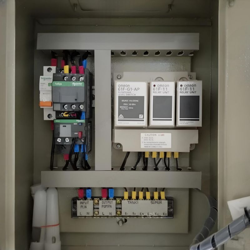 Jual panel pompa satelit 1phase 2,2kw 3hp otomatis tandon & sumur plat ...