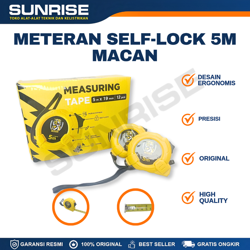 Jual METERAN SELF LOCK PVC MACAN | Shopee Indonesia