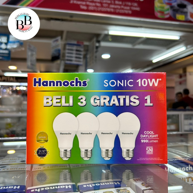 Jual Lampu Bohlam LED Hannochs Sonic Multipack 10 Watt (Cahaya Putih / Cahaya Putih) | Shopee ...