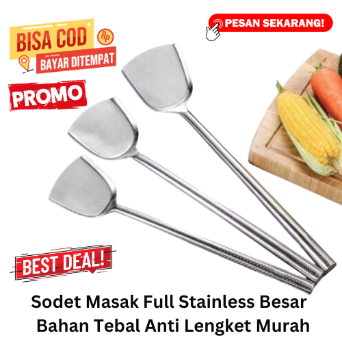 Jual [BISA COD] DISKON Sodet Masak Full Stainless Besar Bahan Tebal ...