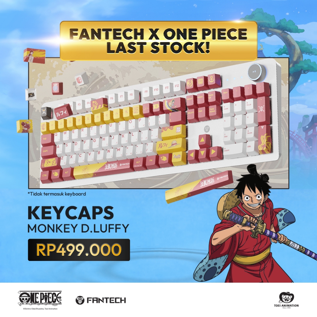 Jual Fantech One Piece Keycaps SET LUFFY-ZORO-SANJI PBT DYE SUB Cherry ...