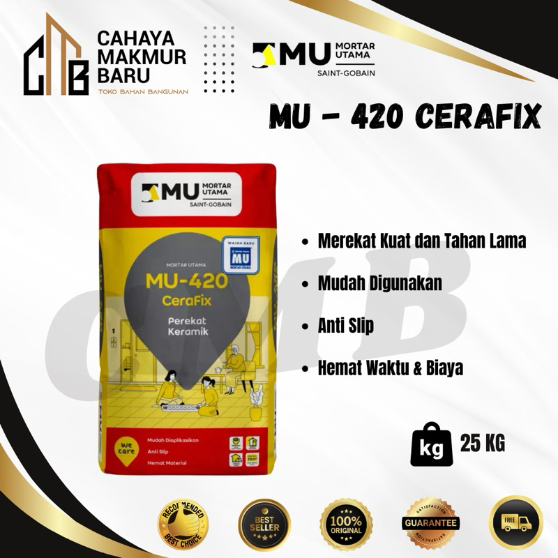 Jual Mortar Utama MU-420 Cera Fix Perekat Keramik 25Kg | Shopee Indonesia