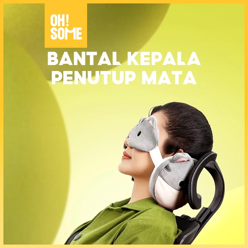 Jual OHSOME - SLADKO Grey Wolf Eye Mask and Neck Pillow Package/cat ...