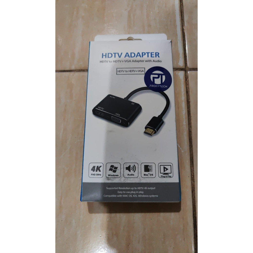 Jual Profftech Converter HDMI to HMDI & VGA ( 2 in 1 ) | Shopee Indonesia