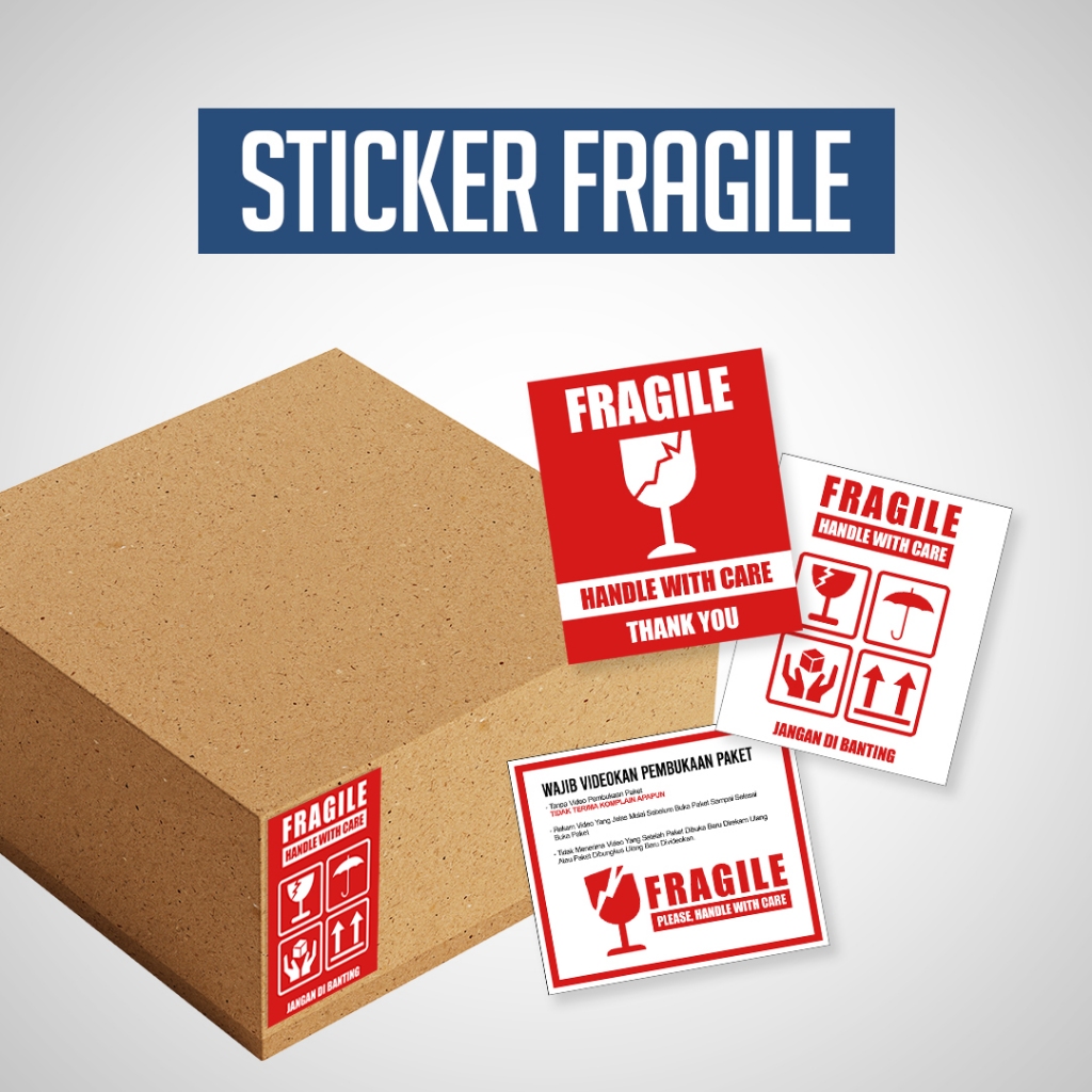Jual Ohio * Cetak Sticker Sign Fragile | Sticker Sign Fragile Paket ...