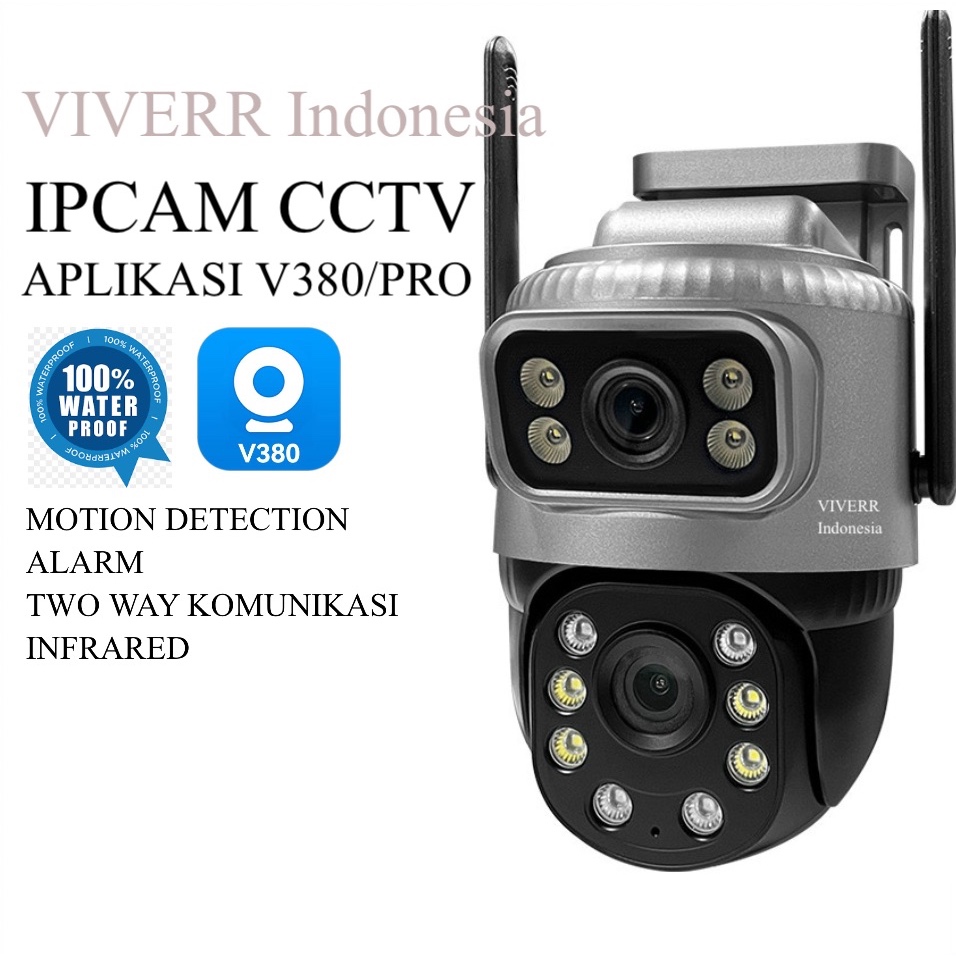 Jual Kamera pengawas iPcam cctv PTZ lensa ganda 4K kamera keamanan ...