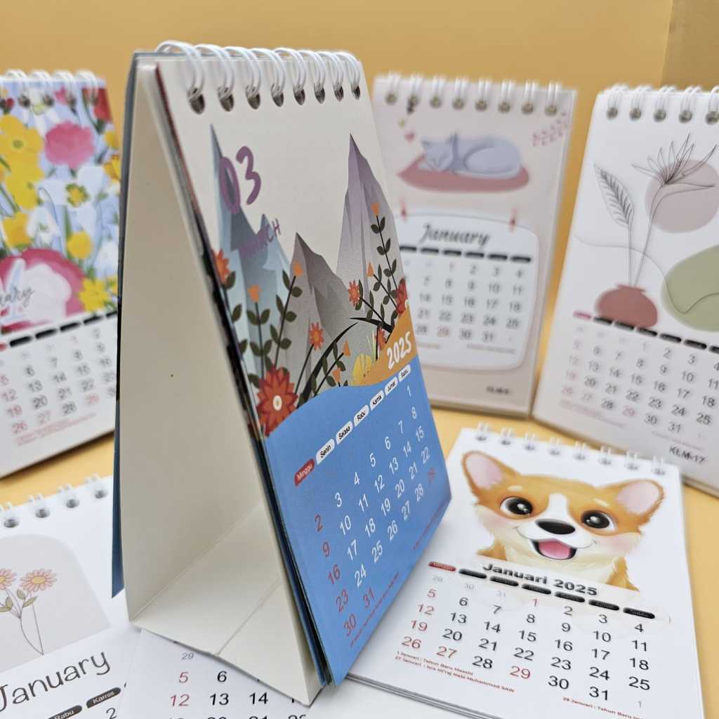 Jual Kalender Meja Mini aesthetic - kalender aesthetic desk calendar ...