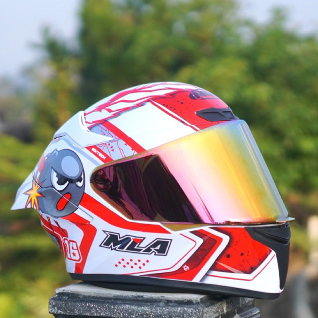 Jual Helm Full Face MLA Crypton Ttc Motif MLA paket ganteng Visor ...