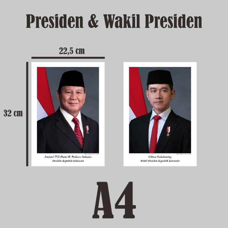 Jual Poster Presiden & Wakil A4 (22,5cm x 32cm) | Shopee Indonesia