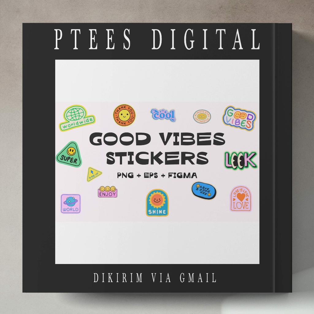 Jual PD0193 - Good Vibes Stickers - PNG + AI + FIGMA | Shopee Indonesia