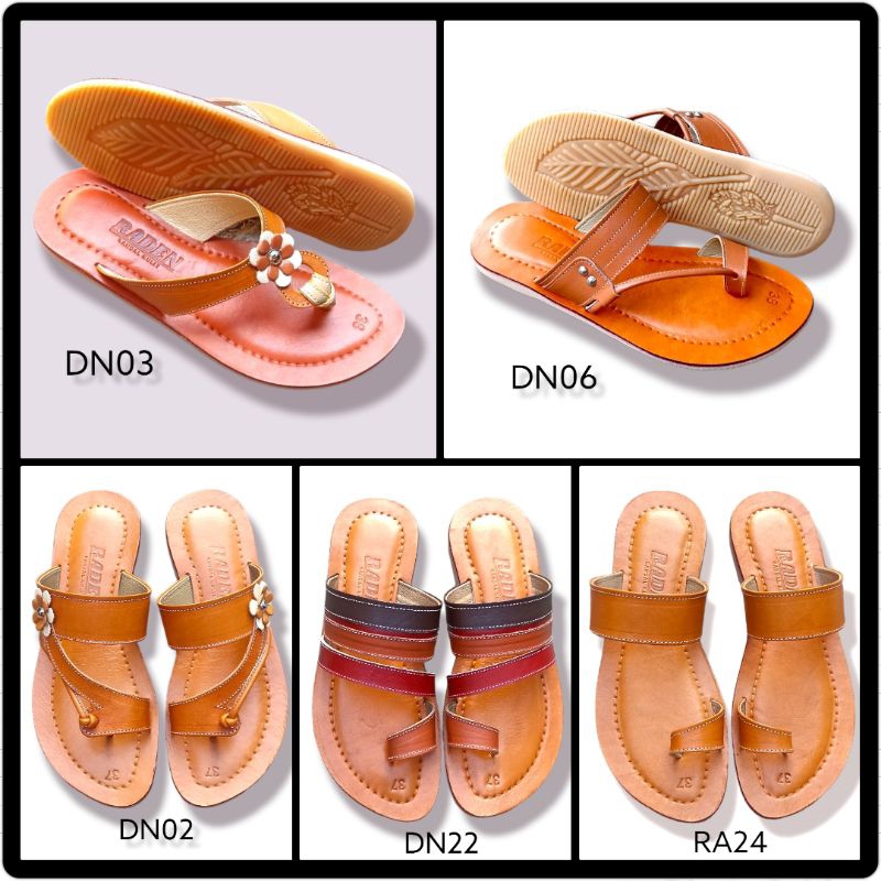 Jual SANDAL KULIT CEWEK HANDMADE MAGETAN / SANDAL KULIT MURAH SOL KARET ...