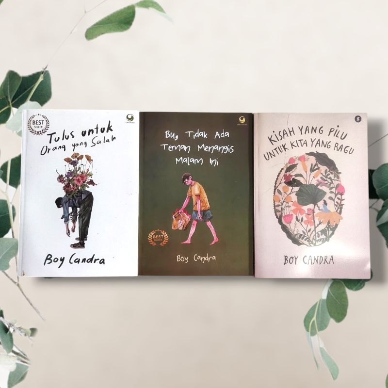 Jual Buku Novel Inspirasi 1 set buku boy candra / tulus untuk orang ...