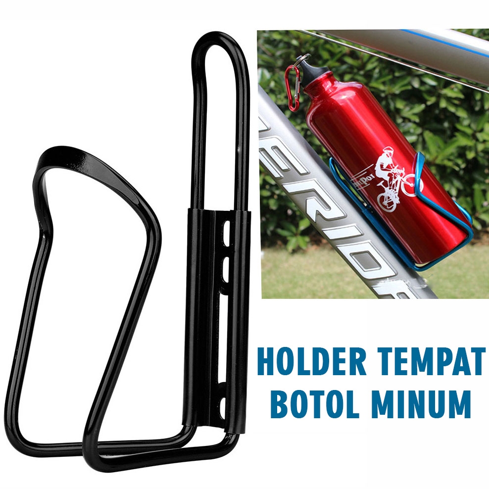 Jual Holder Botol Minum Sepeda Aluminium Adjustable MTB Water Bottle ...