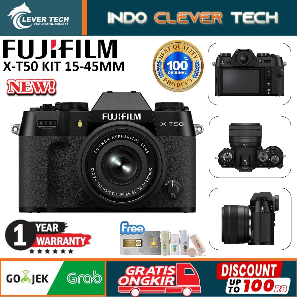 Jual Fujifilm X-T50 kit 15-45mm Mirrorless Camera Fuji XT50 XT 50 kit ...