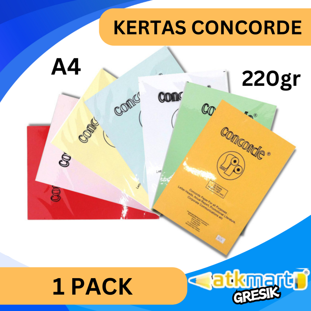 Jual CONCORDE KERTAS A4 KERTAS KARTU NAMA KERTAS PIAGAM SERTIFIKAT 220 GRAM ISI 10 LEMBAR ...
