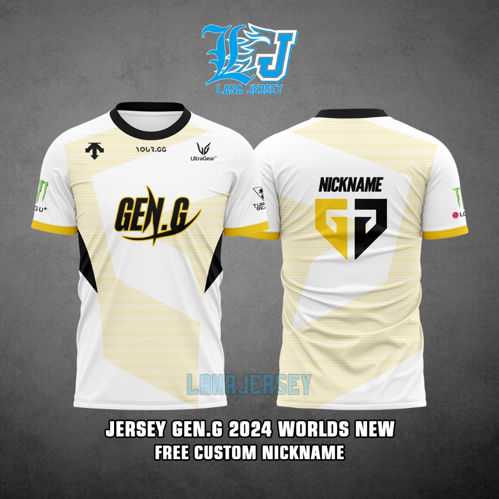 Jual JERSEY GEN G 2024 WORLDS 2024 NEW ( free custom nickname ...