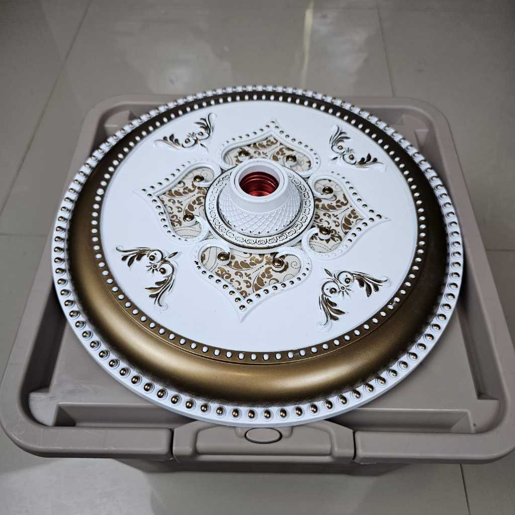 Jual FITTING ORNAMEN LAMPU PLAFON ARTISTIK PVC 30CMX30CM - Ornamen ...