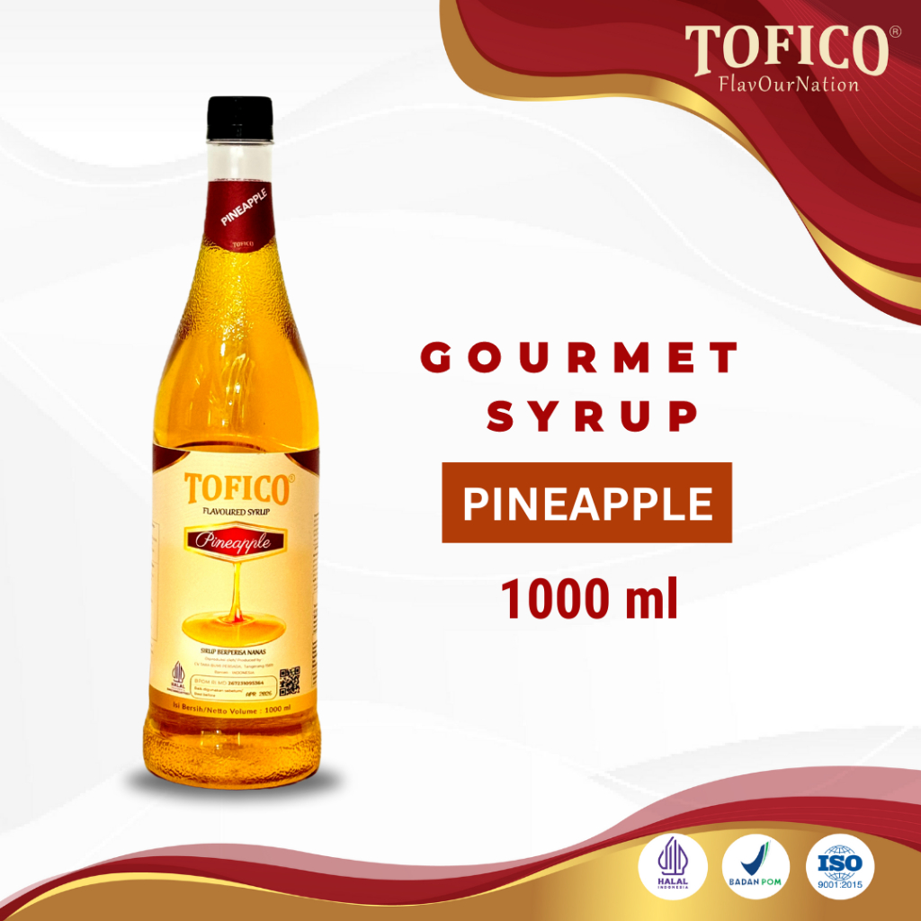 Jual Syrup Pineapple Tofico / Sirup Rasa Nanas Premium 1 Liter / Tofico ...