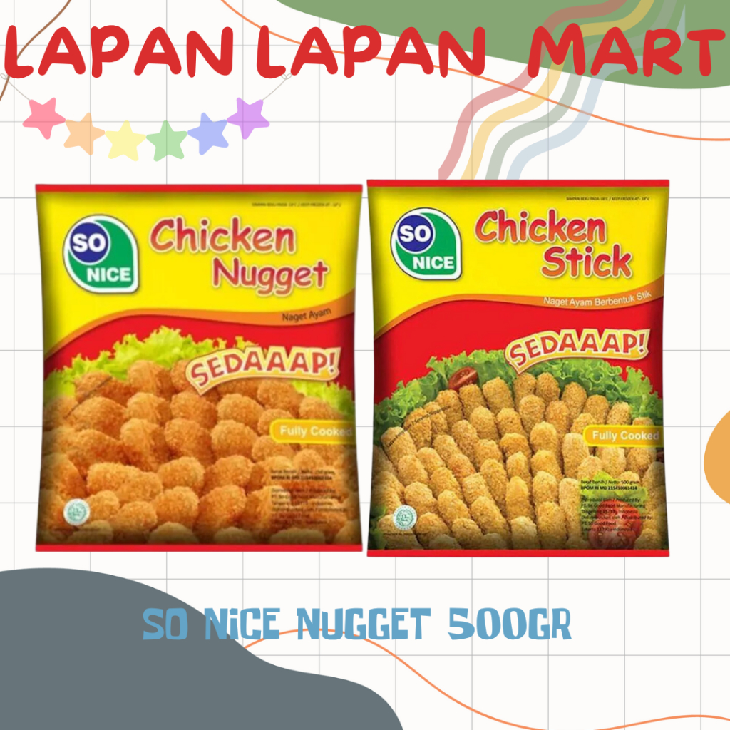 Jual SO NICE Nugget & Stick 500gr (Frozen Food) | Shopee Indonesia
