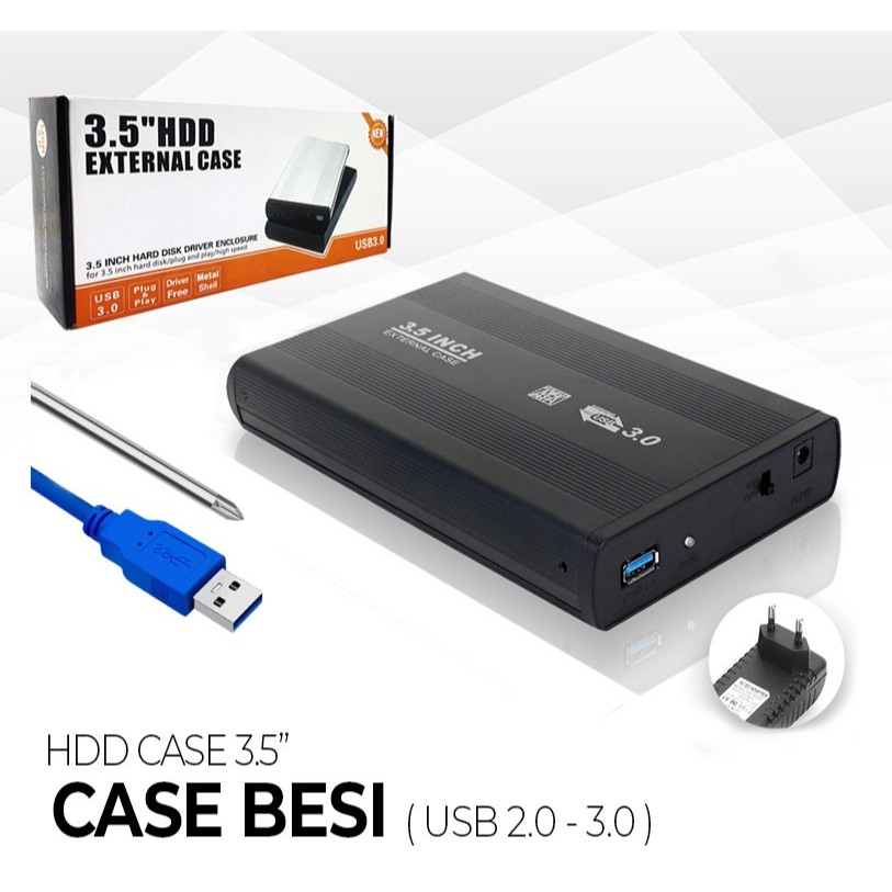 Jual Casing HDD Enclosure 3.5" Besi Sata USB 3.0 | Shopee Indonesia