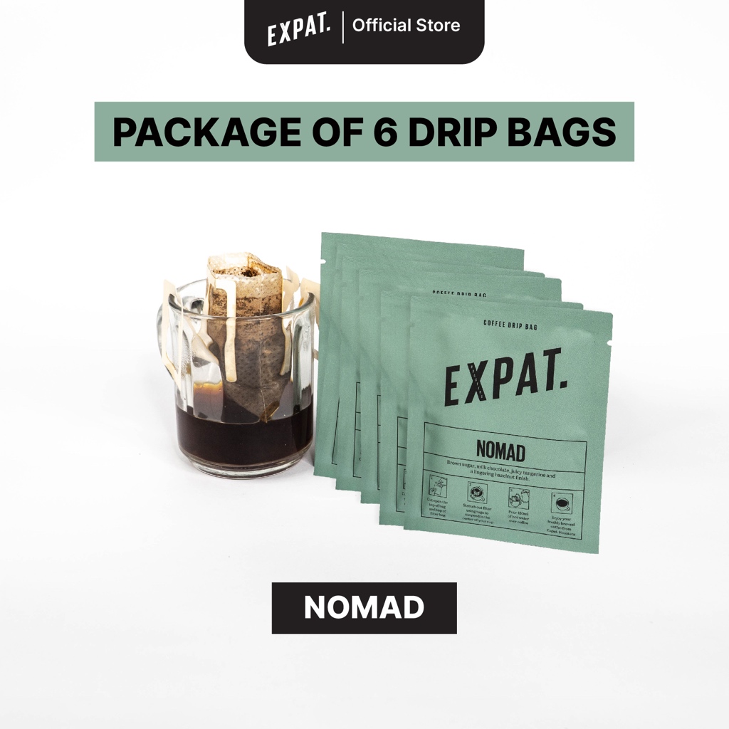 Jual Expat Roasters Package of 6 Nomad Single Use Filter Coffee 10g ...