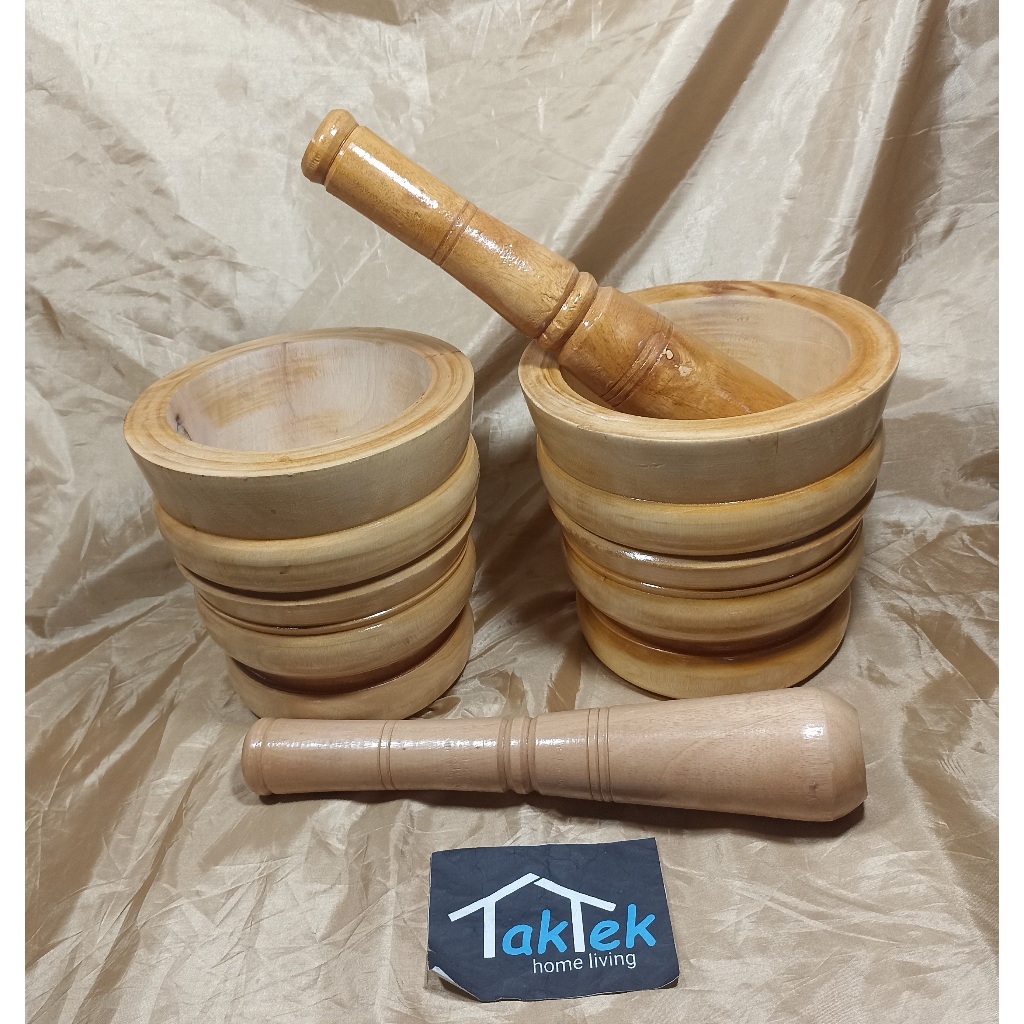 Jual LUMPANG BESAR 1 SET + ALU TUMBUK KAYU FOOD GRADE BUBUT TUMBUKAN ...