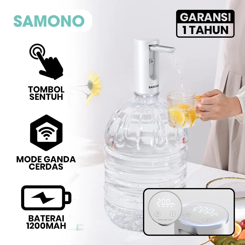 Jual Samono Pompa galon elektrik Pompa Galon Portable USB Rechargeable ...
