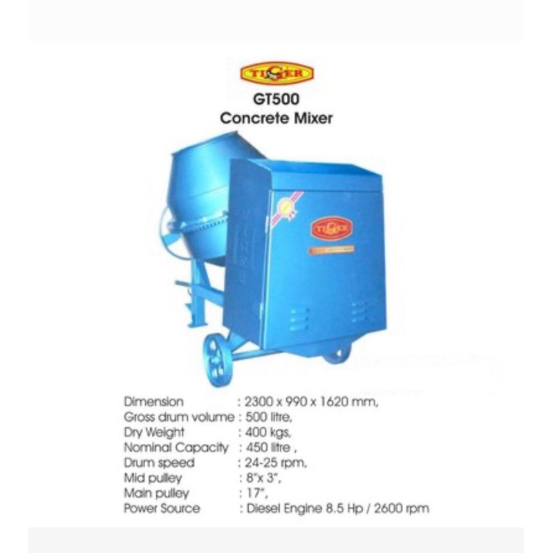 Jual BETON MOLEN SEMEN 500 LITER MEREK TIGER | Shopee Indonesia