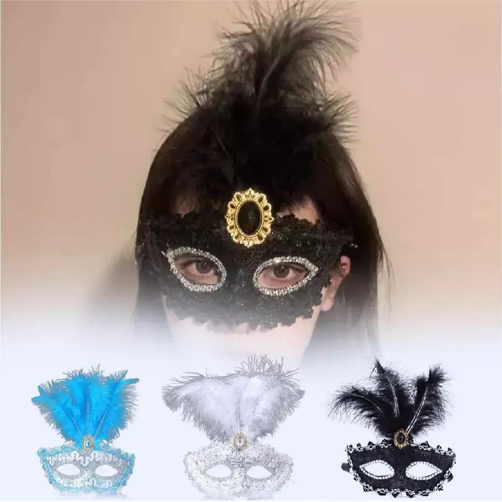 Jual Topeng Setengah Wajah / Topeng Masquerade / Topeng Renda Bulu / Topeng Wanita Seksi ...