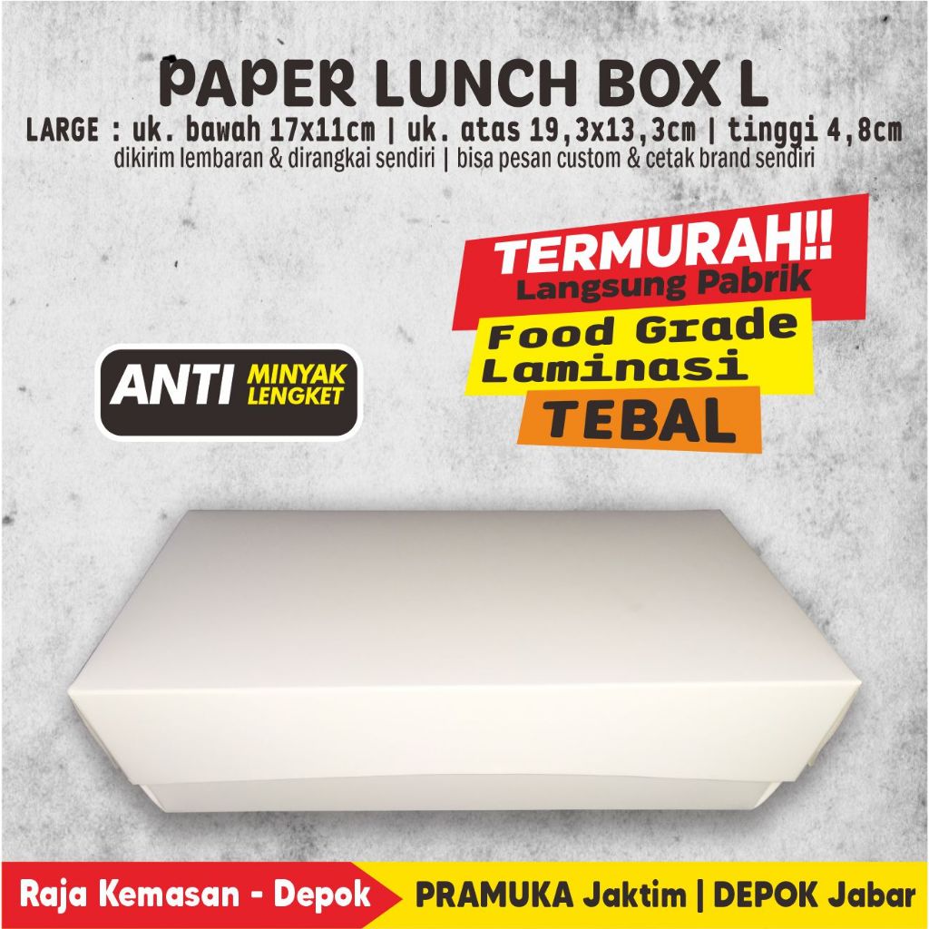 Jual Lunch Box M Ivory Polos Laminasi | Shopee Indonesia