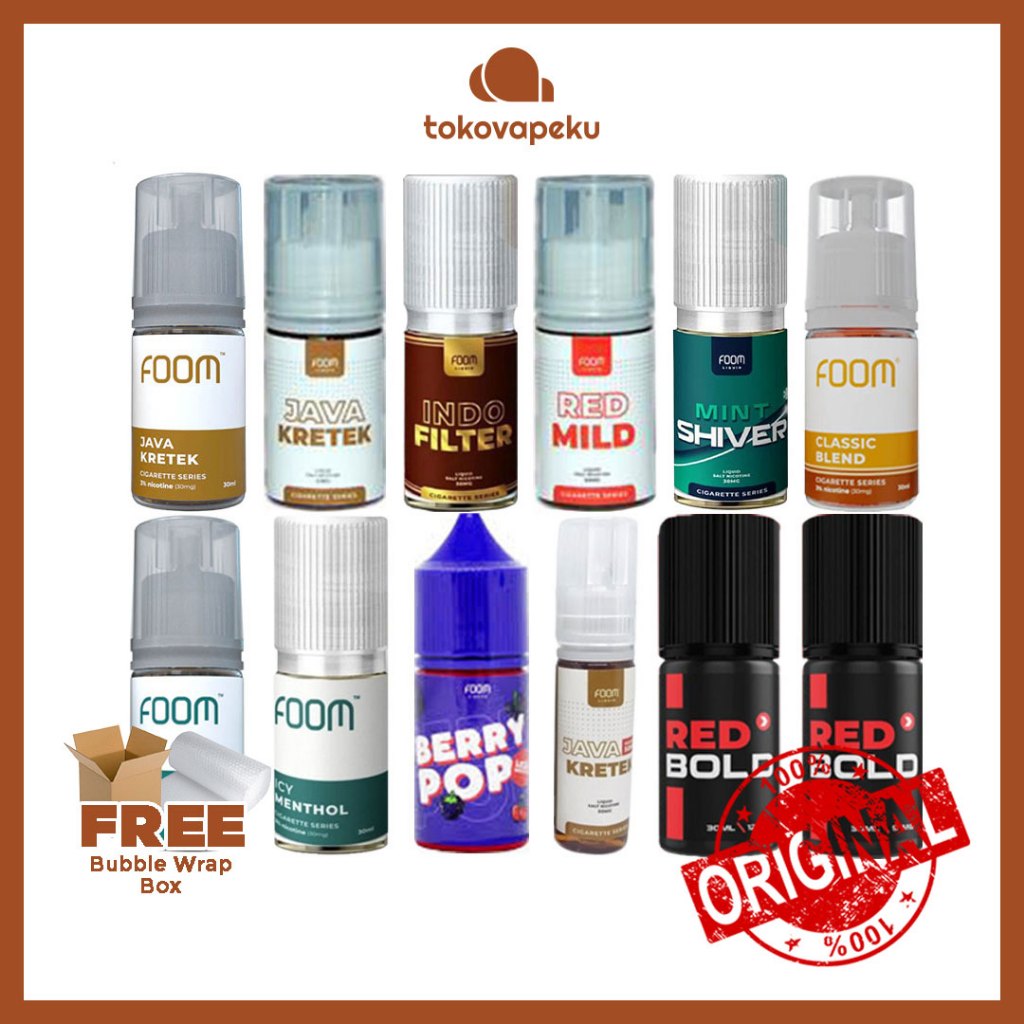 Jual FOOM CIGARETTE SERIES LIQUID FOOM SALT NIC 30ML by FOOM | Shopee ...