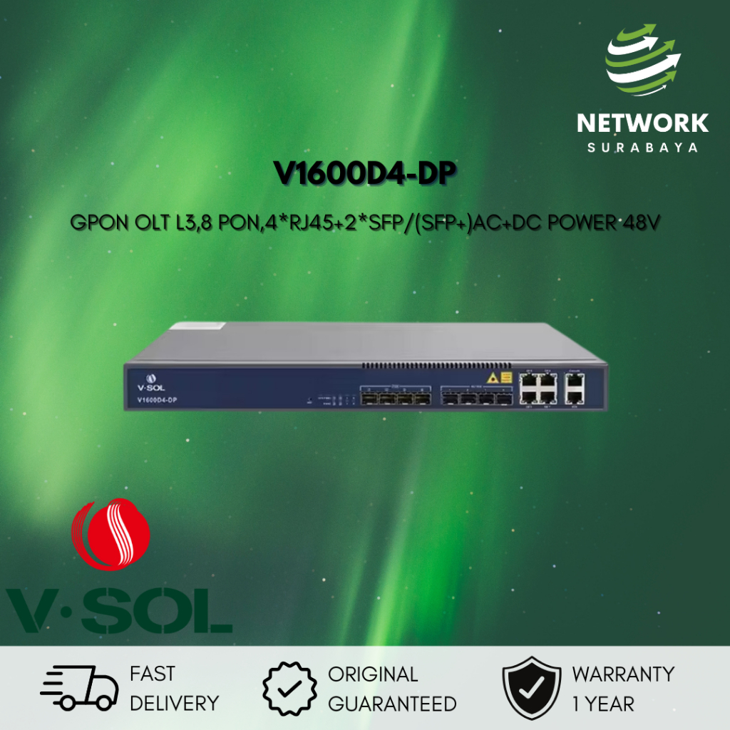 Jual VSOL GPON OLT V1600D4-DP 4 Port GPON OLT Layer 3 (inc 4 unit SFP C ...