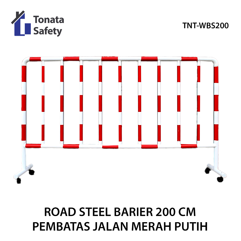 Jual Road Barrier / Steel Barrier / Pembatas Jalan Merah Putih | Shopee ...