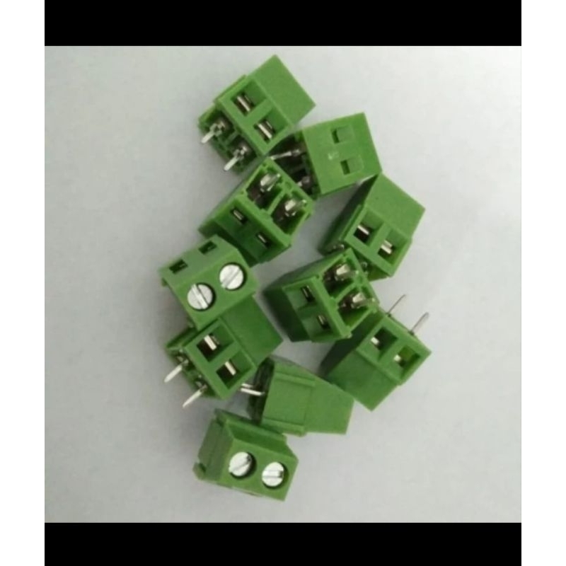 Jual KF 128 Terminal Block Hijau 2 Pin Min 10pcs | Shopee Indonesia