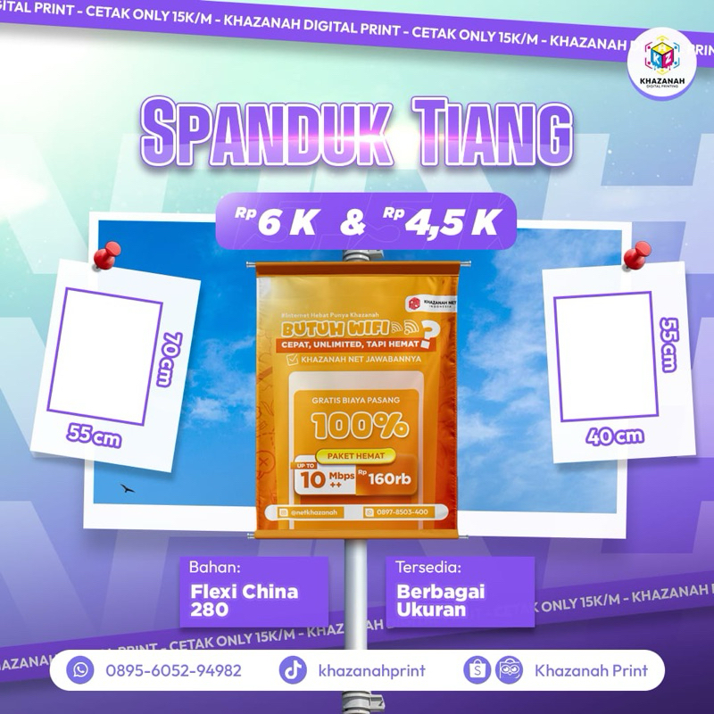 Jual SPANDUK TIANG BESAR UNTUK PROMOSI USAHA AQIQAH, TRAVEL HAJI ...