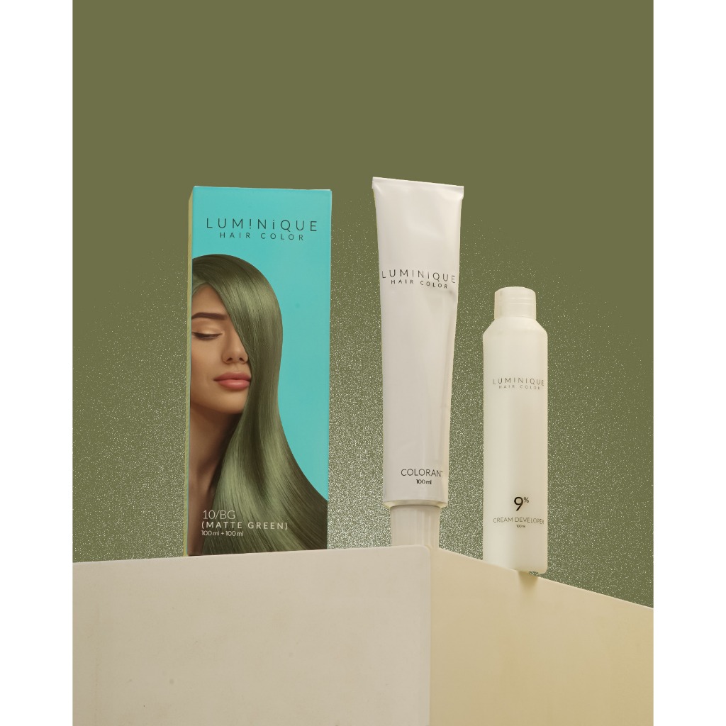 Jual Luminique Hair Color 10/BG (Matte Green) cat pewarna rambut hijau ...