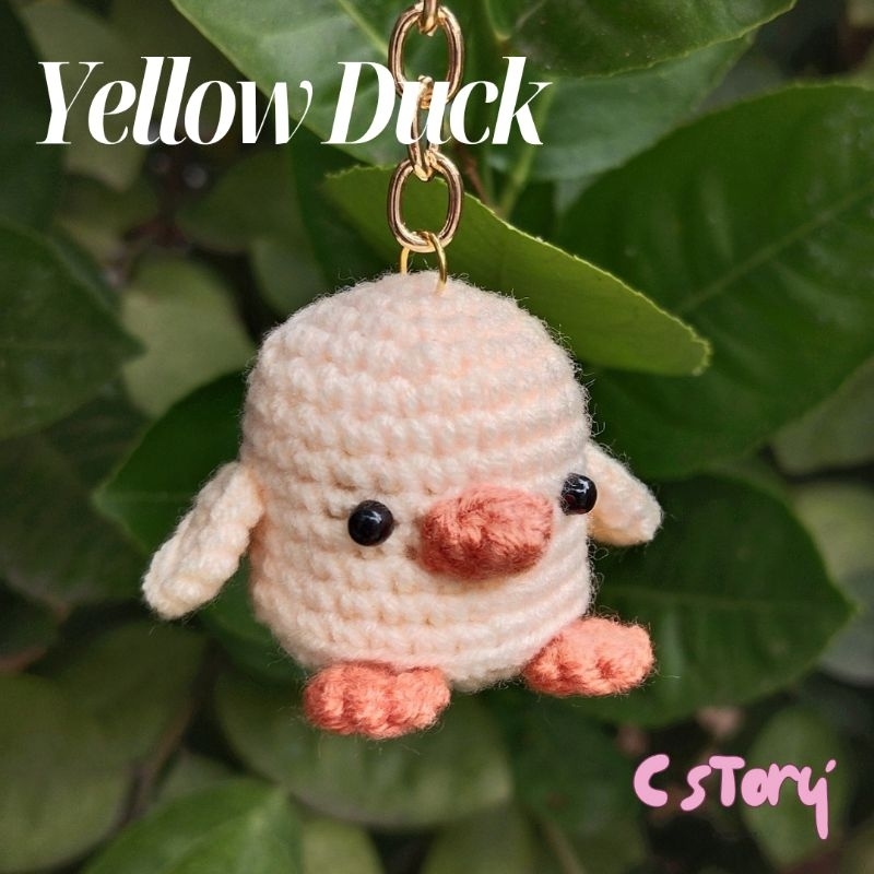 Jual Amigurumi Yellow Duck Keychain / Gantungan Kunci Bebek Kuning ...