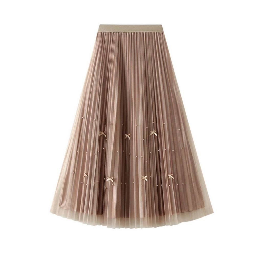 Jual MFM | Rok Tutu Shimmer Pita Mutiara Midi 6607 | Maxi 6608 Timbal ...