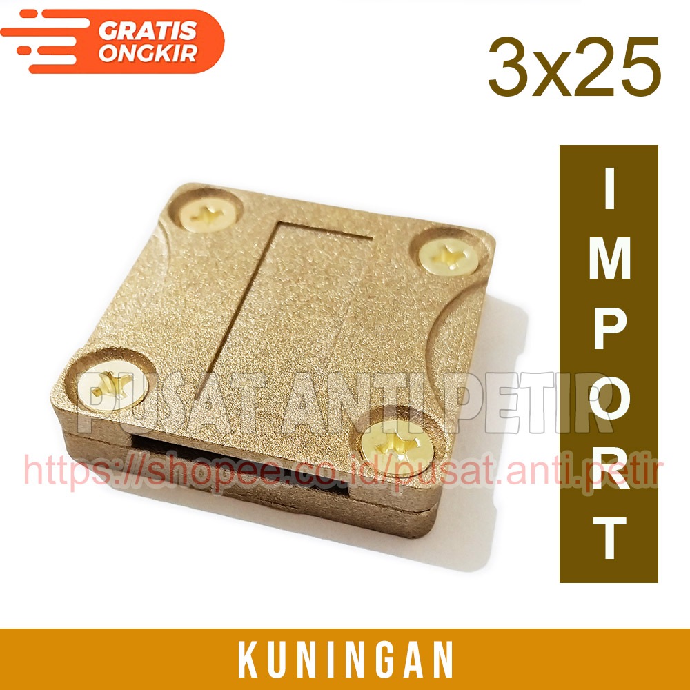 Jual Klem Plat Strip Tembaga Square Tape Clamp 3x25 Import Cross Silang ...