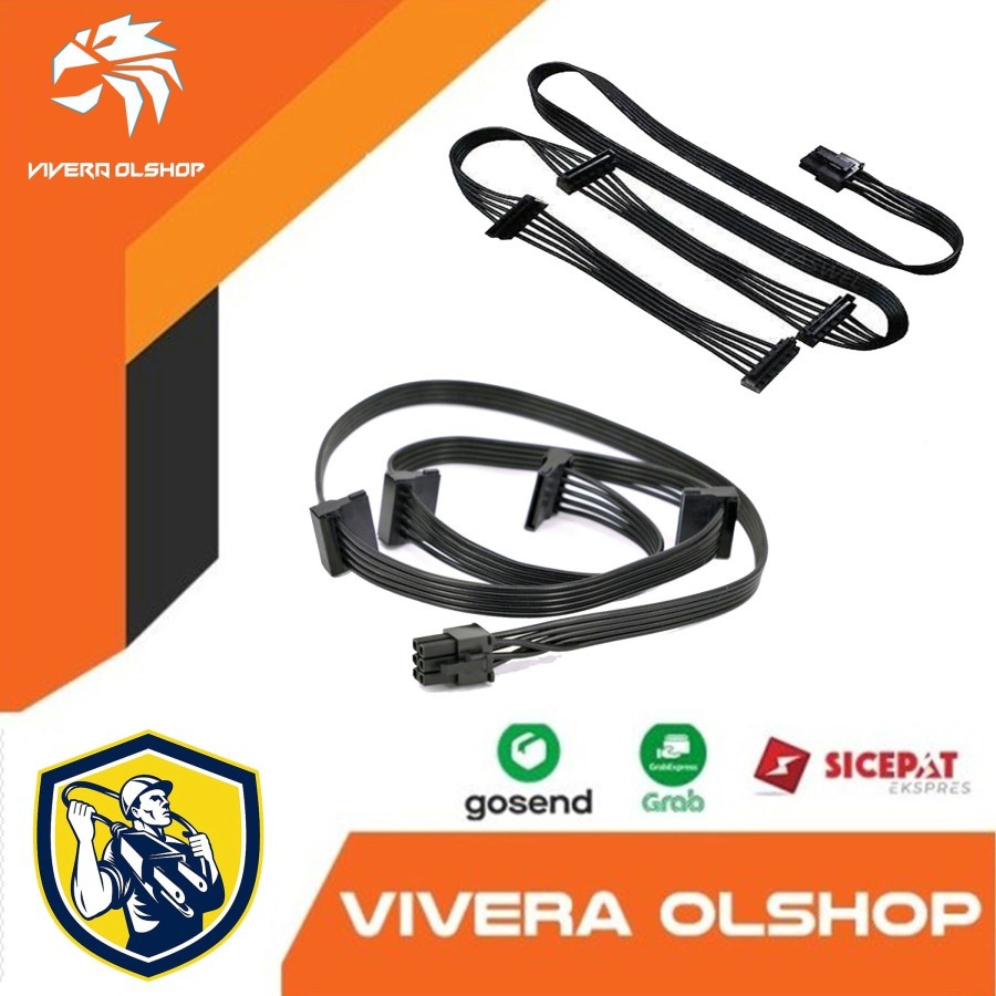 Jual Kabel Modular Corsair dari PSU 6 Pin ke Sata | Shopee Indonesia