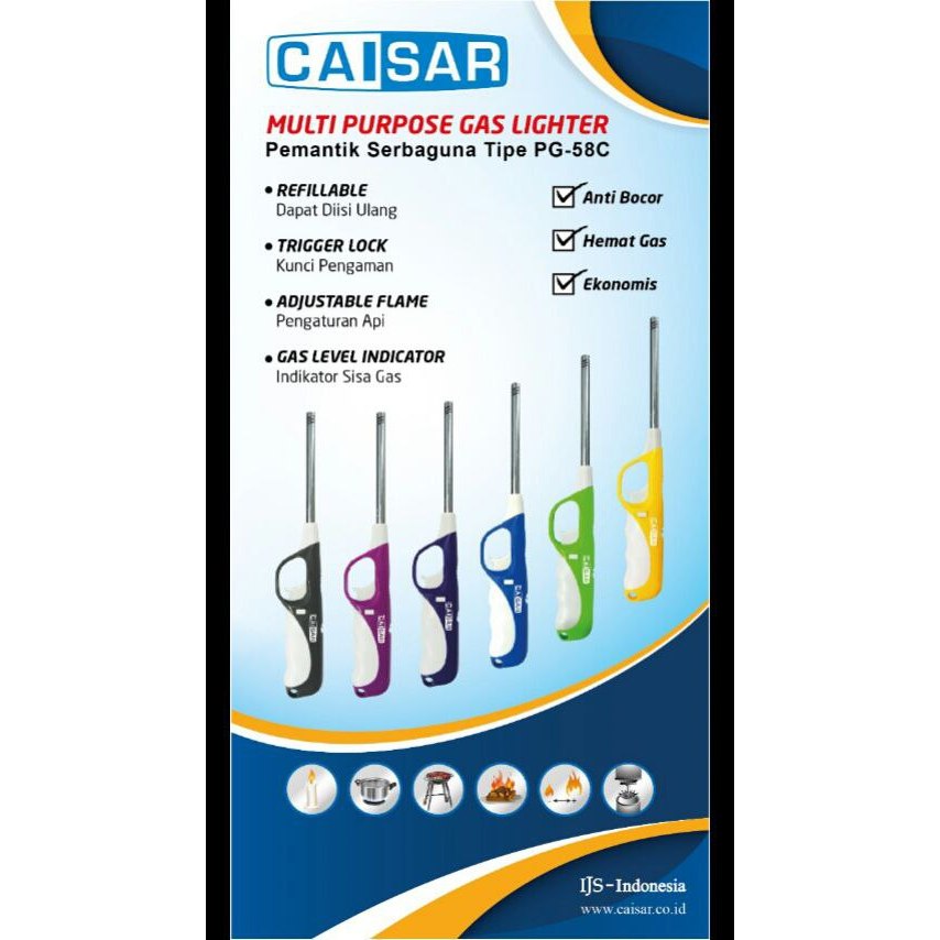 Jual Pemantik Kompor CAISAR / Korek Api Panjang Tembak Gas Lighter (PG ...