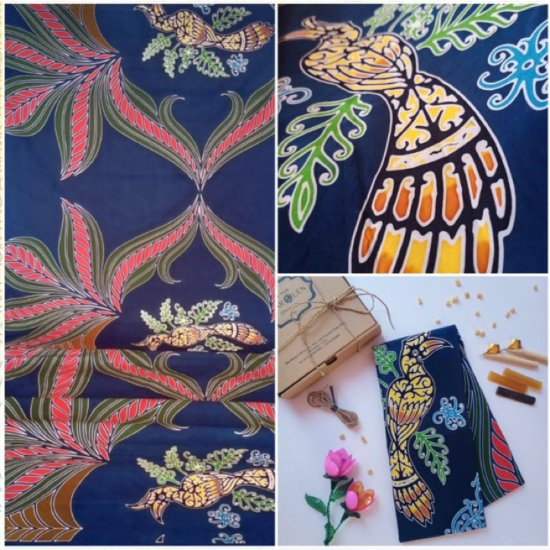 Jual Kain Batik Tulis Khas Kalimantan Motif Enggang Borneo - Sekar Buen ...