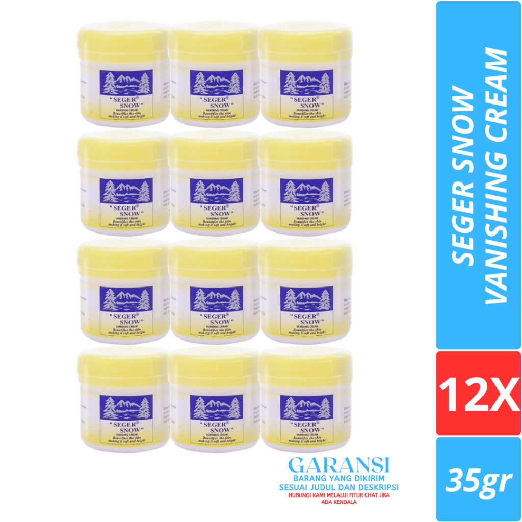 Jual 12 PCS SEGER SNOW VANISHING CREAM 35GR | Shopee Indonesia