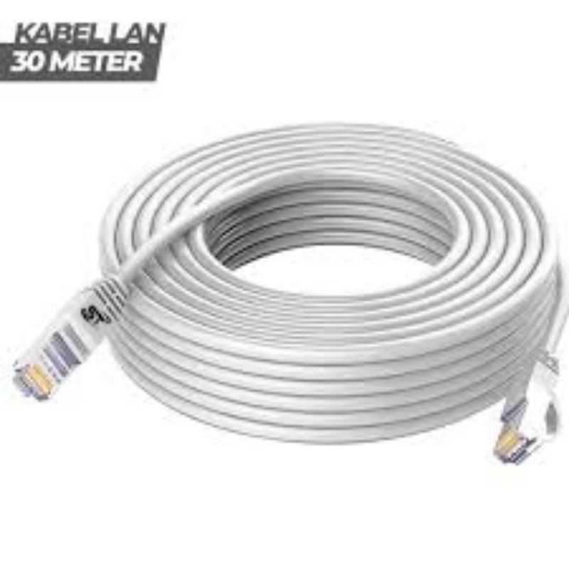 Jual KABEL LAN CAT6 30 METER MEREK GARBART TINGGAL COLOK KE KOMPUTER DAN WAIFI | Shopee Indonesia
