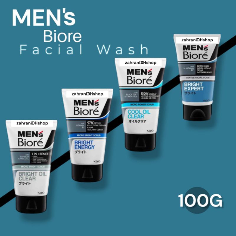 Jual Men's BIORE facial wash/sabun muka 100G | Shopee Indonesia