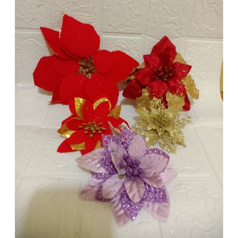 Jual Hiasan Pohon Natal, Bunga Pohon Natal Besar, Garlan, Ornamen Natal ...