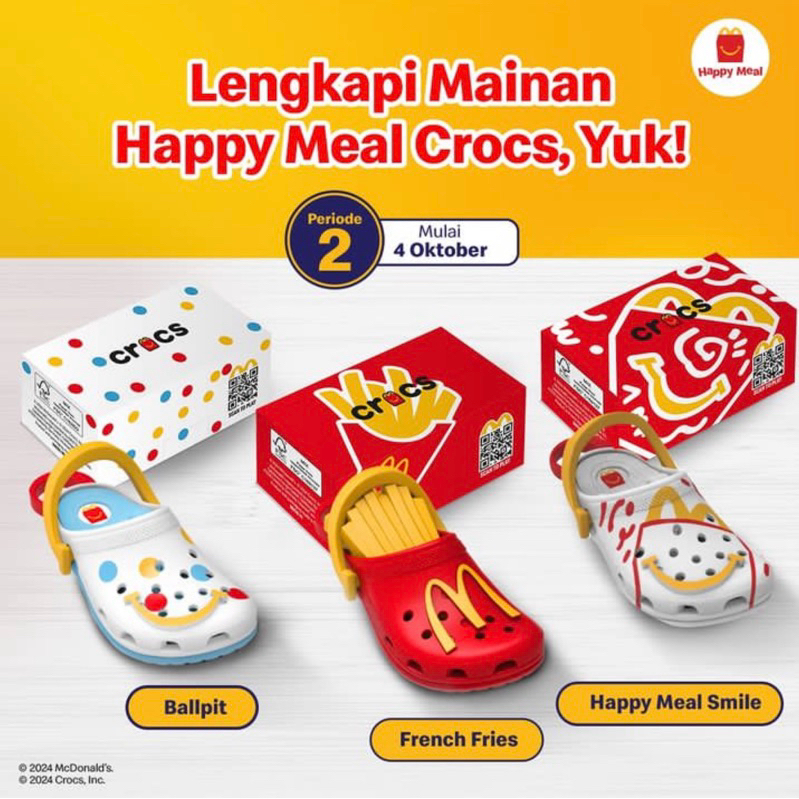 Jual Happy Meal Crocs Mcd X Crocs MCDONALDSID update | Shopee Indonesia
